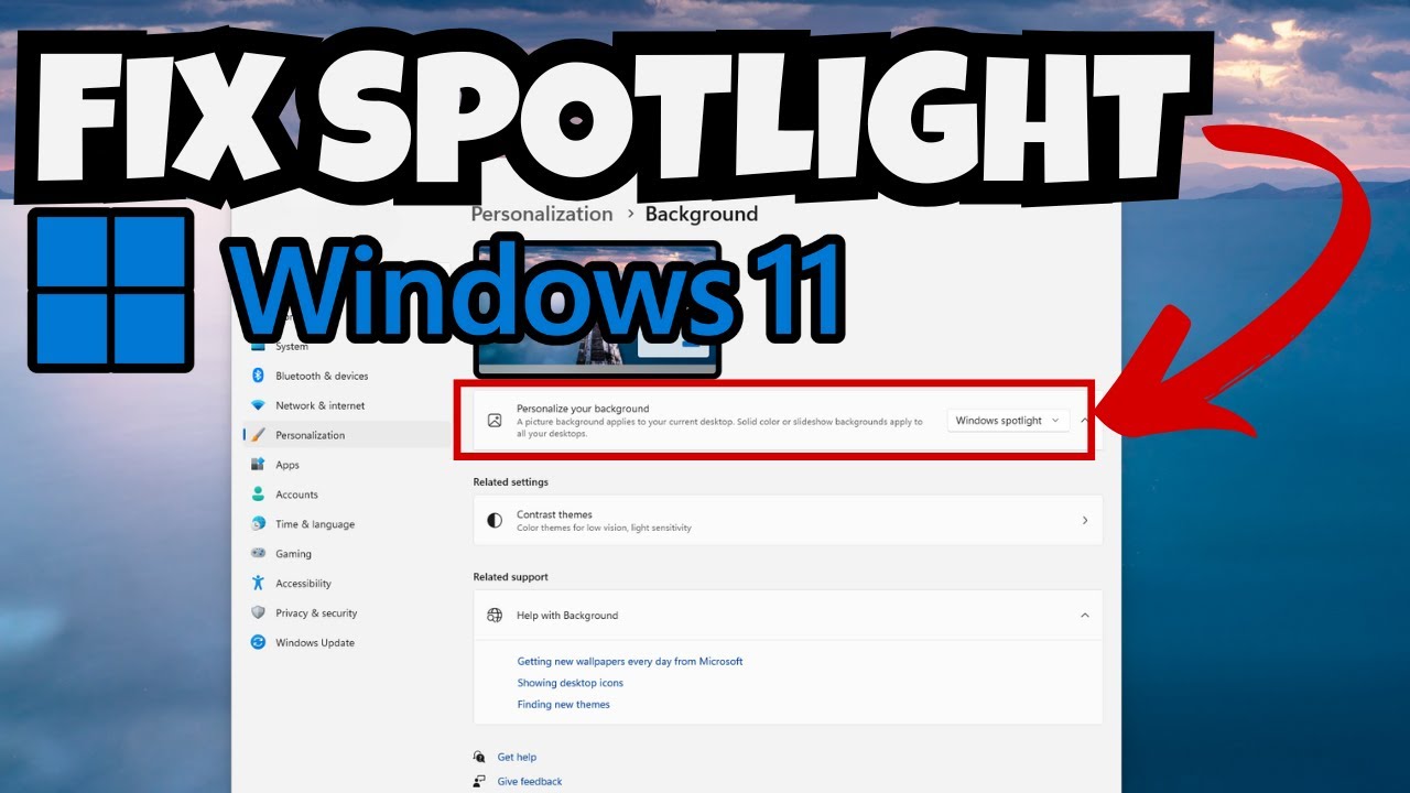 How to FIX Windows Spotlight Not Working in Windows 11 in 2024 - YouTube