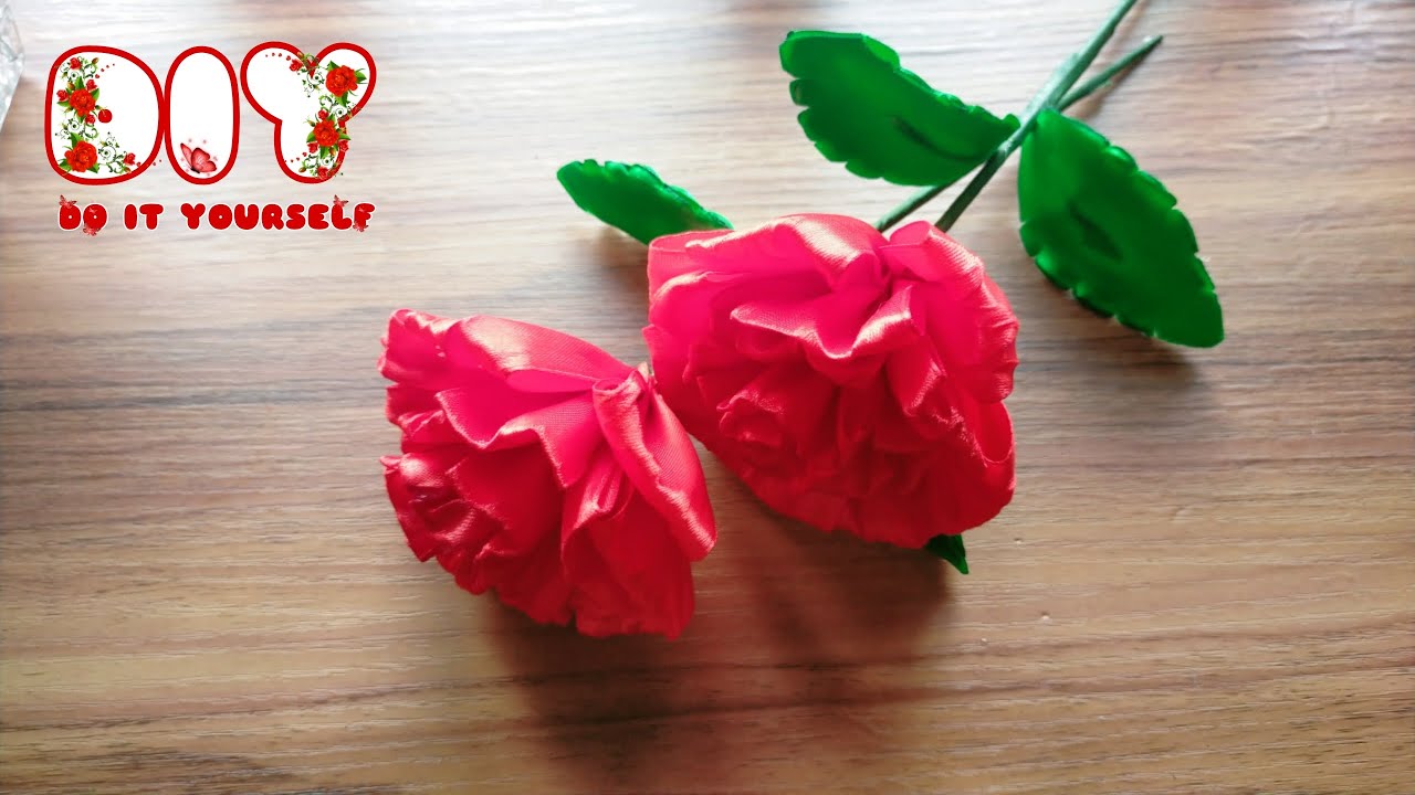 Kain pita_ cara membuat bunga yang cantik dan mudah_ DIY - YouTube