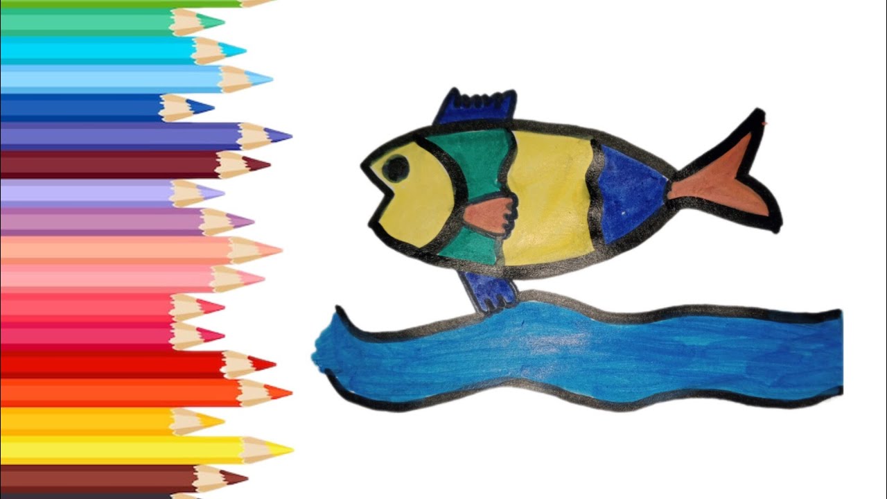 Fish Drawing Easy|Fish Drawing For Kids|Fish Drawing Colour|Fish ...