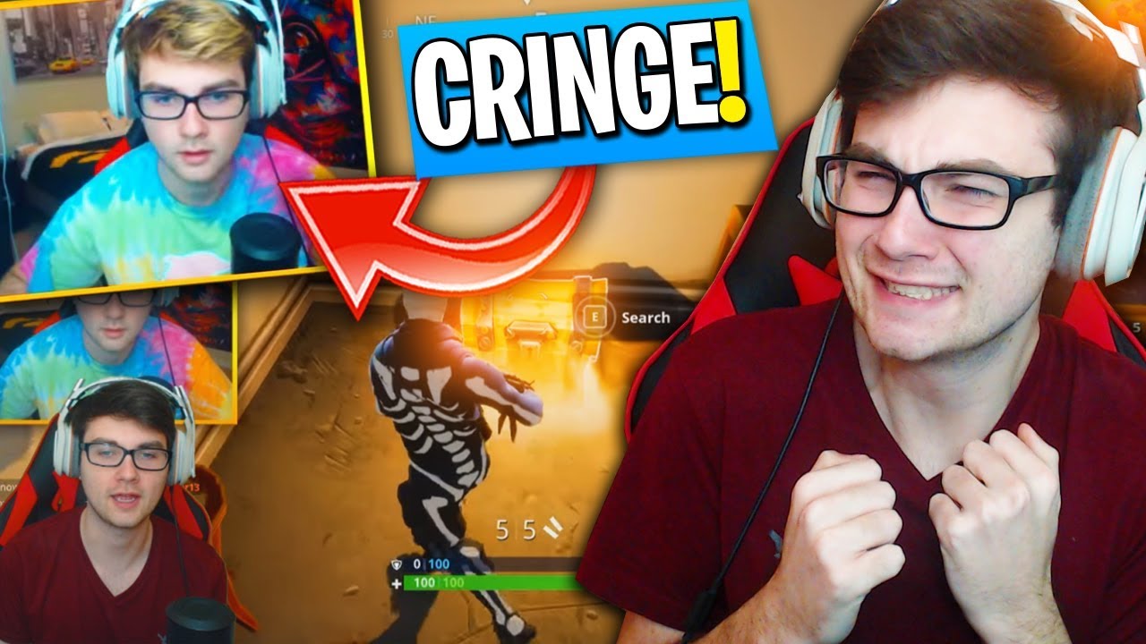 REACTING TO MY *FIRST GAME* ON FORTNITE BATTLE ROYALE! (CRINGE WARNING ...