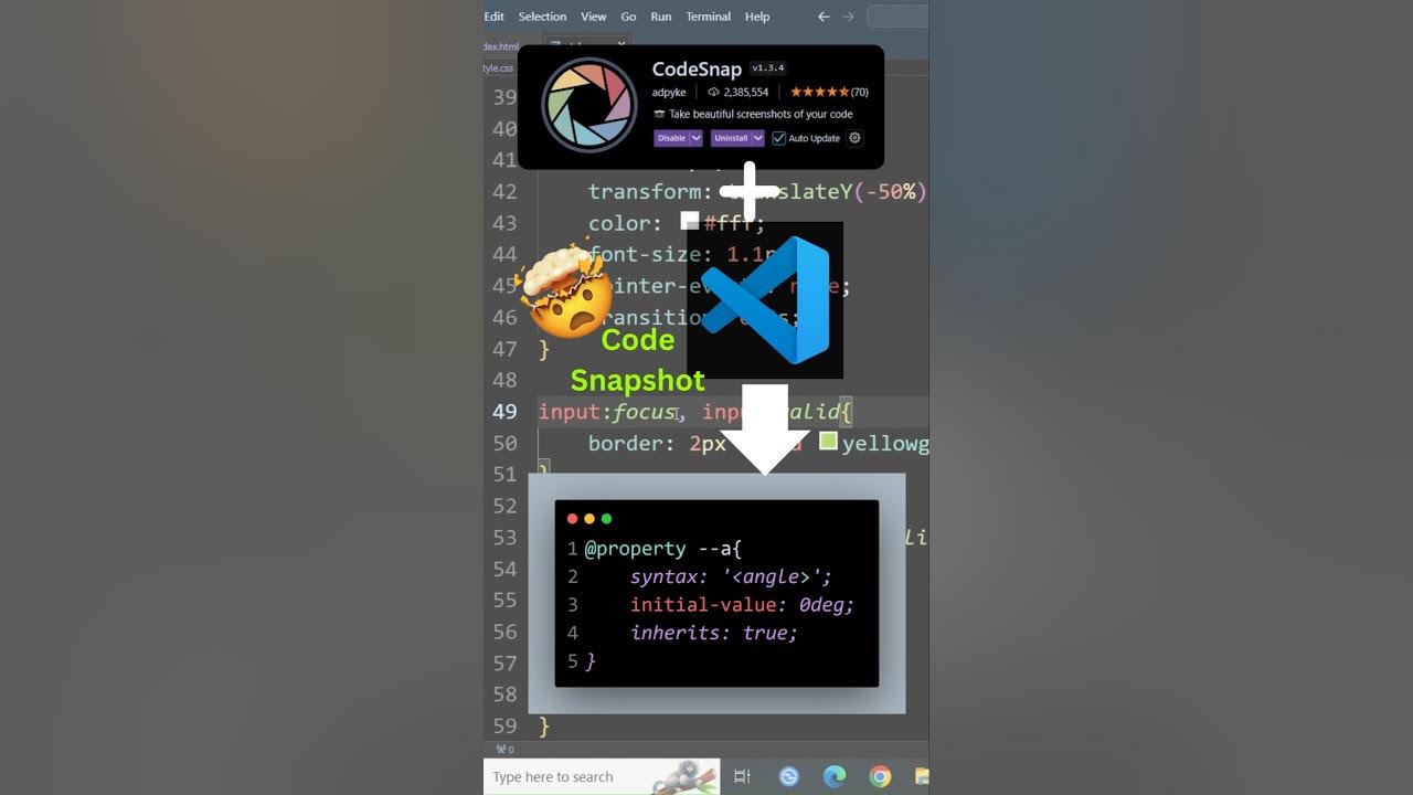 How to Take Code Snapshot in Vs Code | Vs Code Extensions | CodeSnap Extension | # ...
