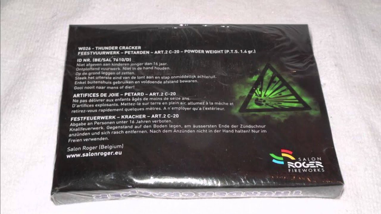 Thunder cracker nitraat salon Roger vuurwerk - YouTube