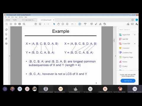 Algorithms Lecture 20: Longest Common Subsequence - YouTube