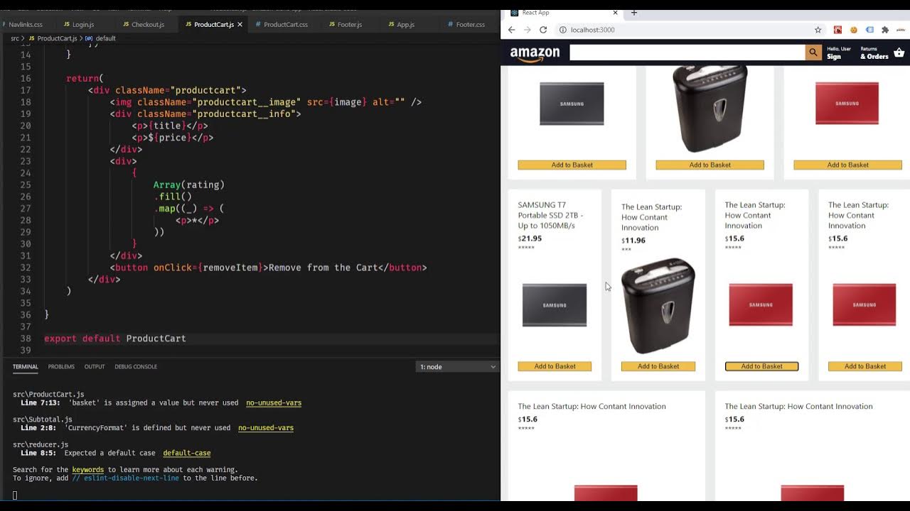 Create an Ecommerce Site with React # Part 10 - YouTube