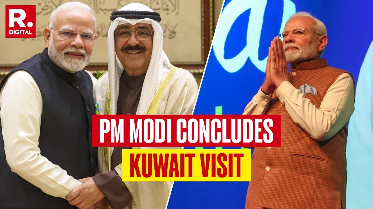 PM Narendra Modi Concludes 2-Day Kuwait Visit, Departs For India - YouTube