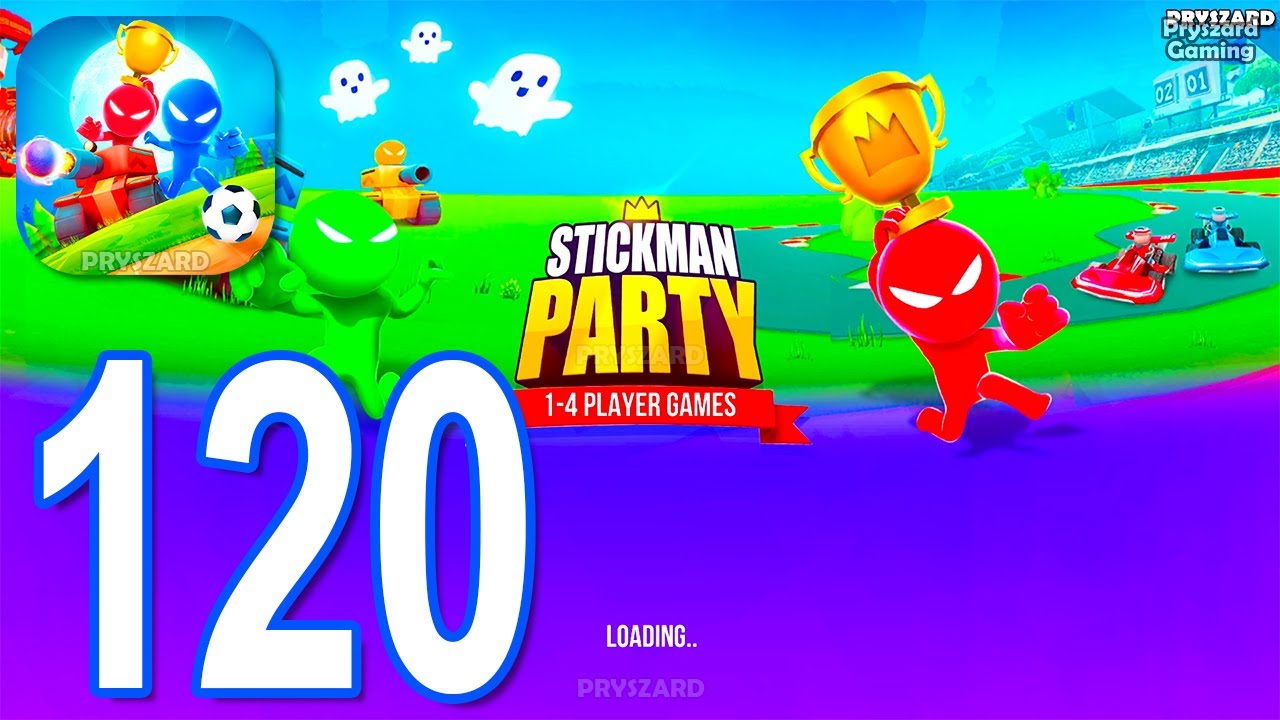 Stickman Party - Gameplay Part 120 Tournament Mode 1 2 3 4 Players Free ...
