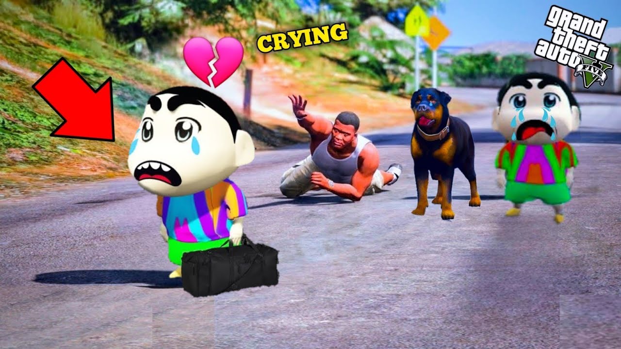 SHINCHAN LEFT HOUSE FOR FRANKLIN PINCHAN AND CHOP IN GTA 5 - YouTube