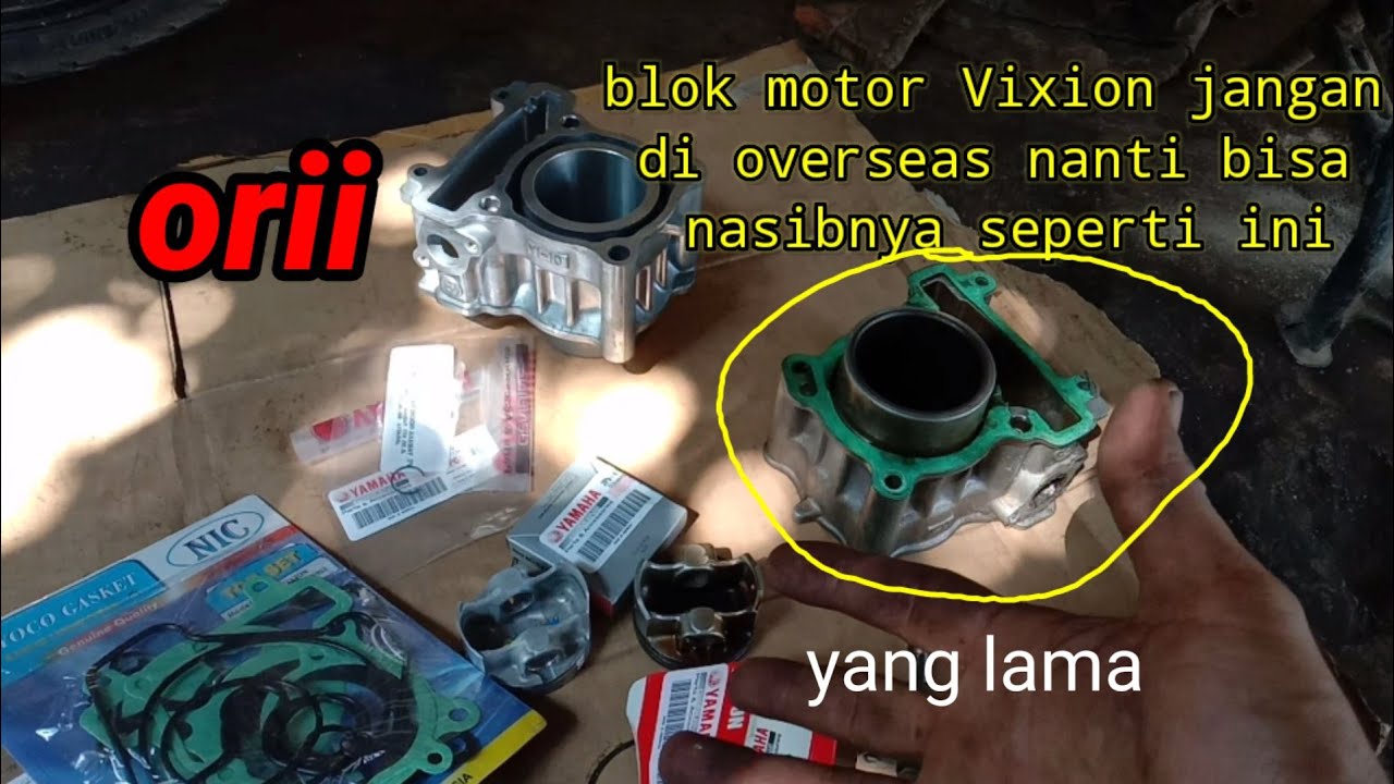 mengganti blok ori motor Vixion dengan harga setandar - YouTube