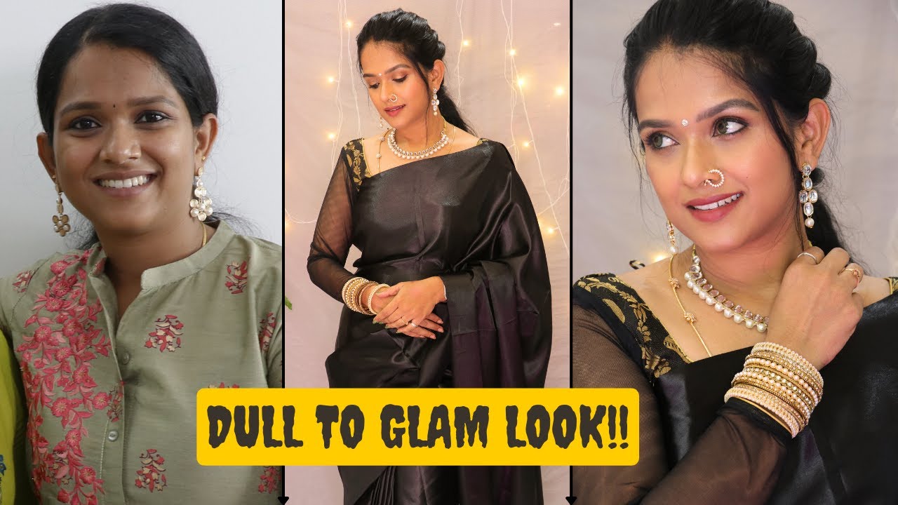 Makeup Transformation From Dull to Glam & Shiny Look!! - YouTube