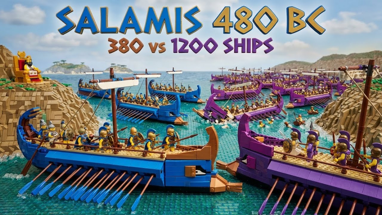 LEGO Battle of Salamis - Epic Naval Battle Saves Greece - 380 Ships vs ...