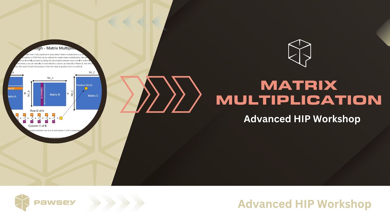 HIP Workshop | Matrix multiplication | Exercise Part 1 - YouTube