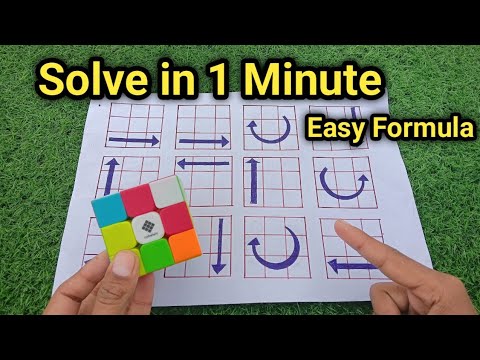 HOW TO SOLVE 3X3 RUBIK'S CUBE IN 1 MINUTE || training day 1 - YouTube