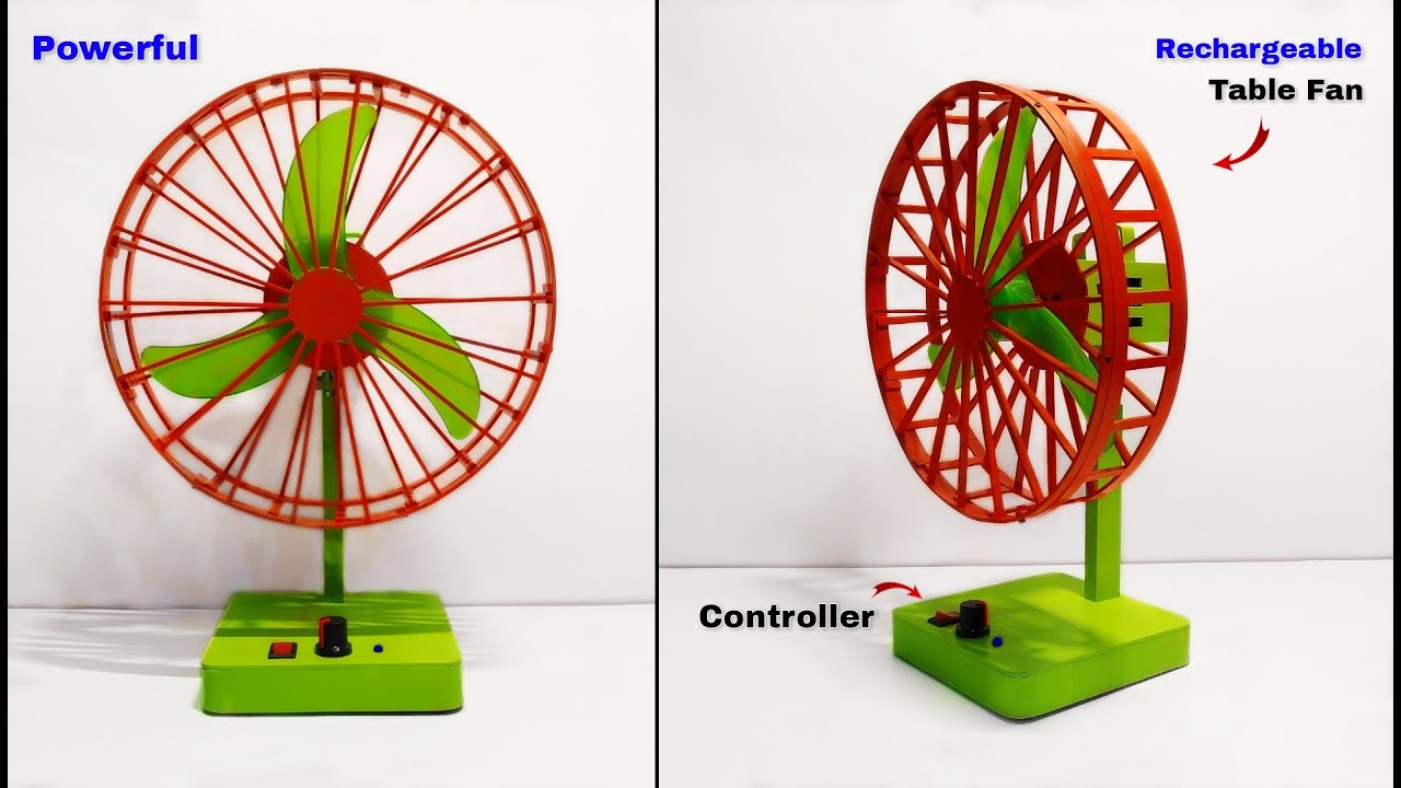 How To Make Rechargeable Table Fan At Home With Pvc Pipe || Homemade ...