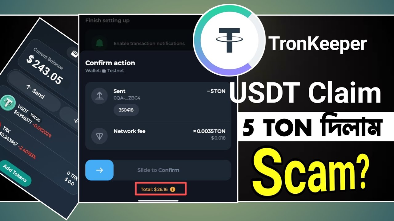 TronKeeper Usdt claim process|5 TON use😭|TronKeeper scam or Real ...