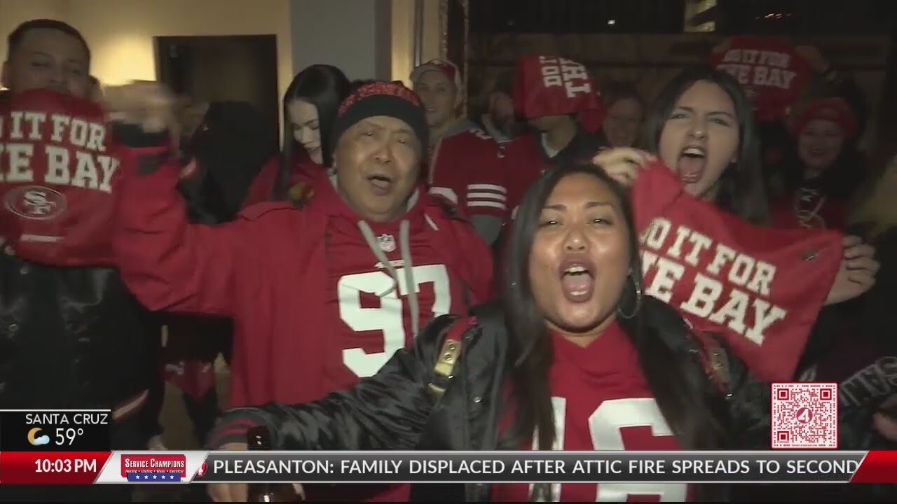 49ers fans party ahead of playoff game - YouTube