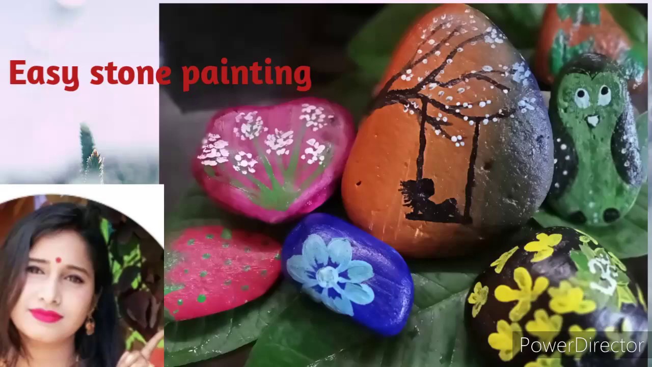 Easy stone painting ideas/ Best out of waste/DIY stone art/ diy crafts ...
