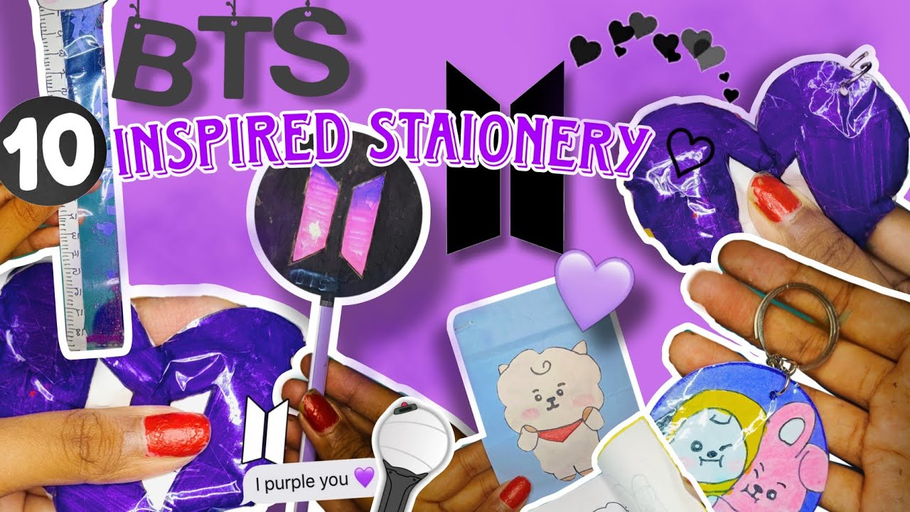 10 Easy DIY BTS School Supplies!handmade bts craft|mast art k - YouTube