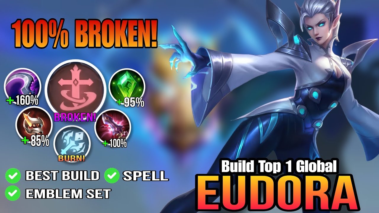 Eudora New Build And Emblem 2024!! 100% Broken!! Build Top 1 Global ...