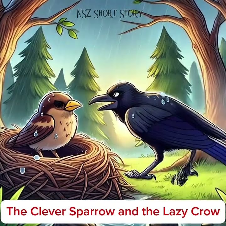 The Clever Sparrow and The Lazy Crow #shortstory #cartoon #story #birds ...