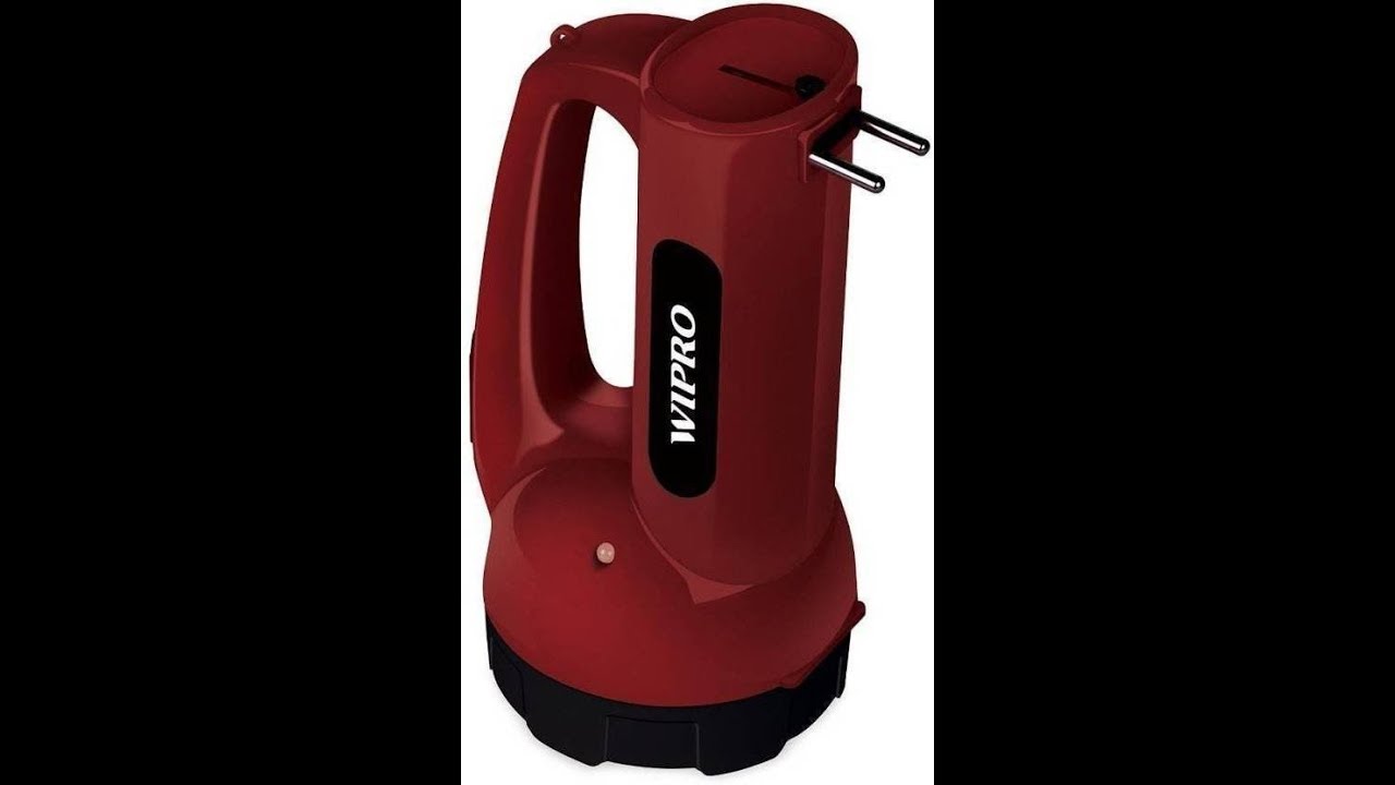 Wipro Emerald Torch Maroon Rechargeable - YouTube