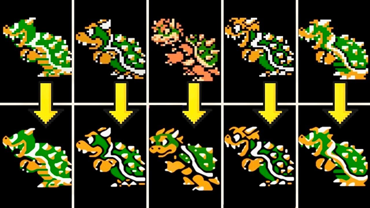 What if King Bowser was HD in SMB1 NES Hacks?! - YouTube