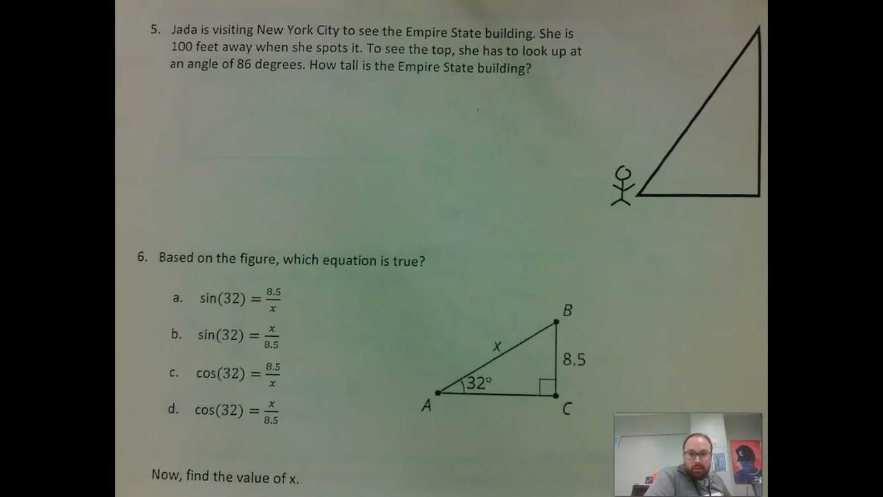 Final Review Unit 4 Right Triangle Trigonometry - YouTube