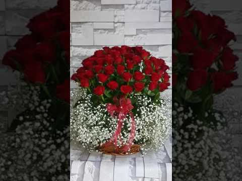 Çınar cicekliginden Sepette gül arajmani