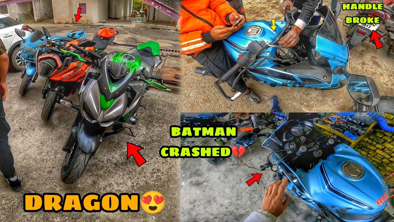 New z1000 😍 | BATMAN CRASHED 💔 HANDLE BROKE - YouTube