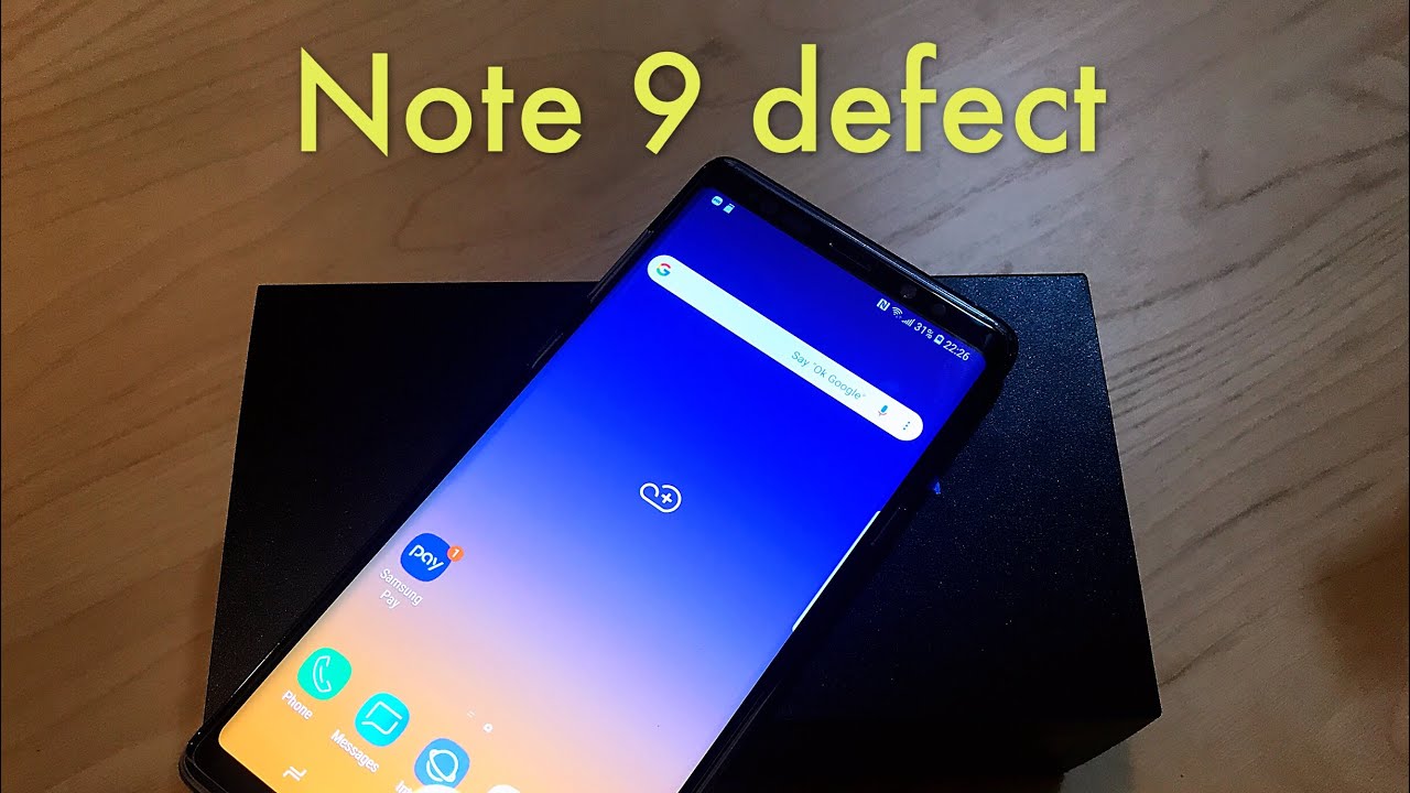 Samsung note 9 defect problem - YouTube
