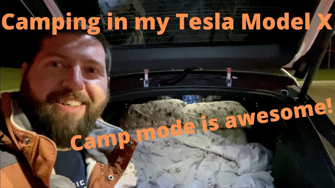Camping In Tesla Model X - Topfit Model X Air Mattress Review - YouTube