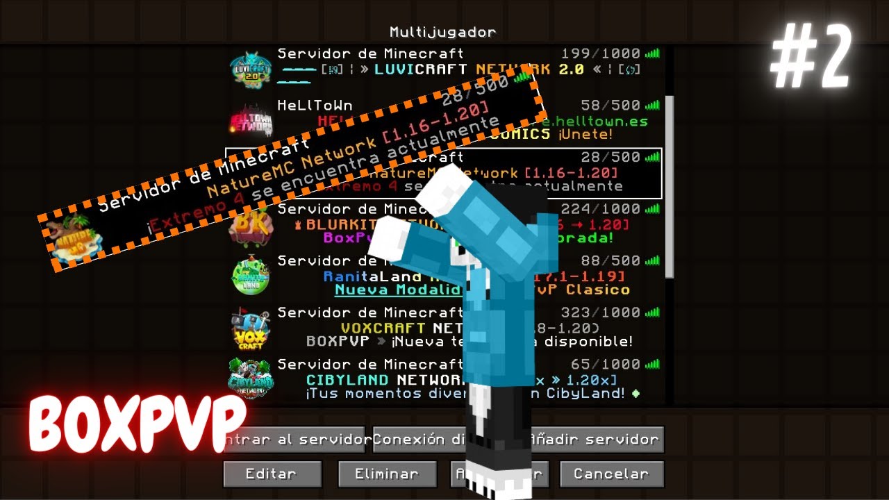 🎥JUGANDO LA MODALIDAD BOXPVP EN DIFERENTES SERVERS🥇 (#2) - YouTube
