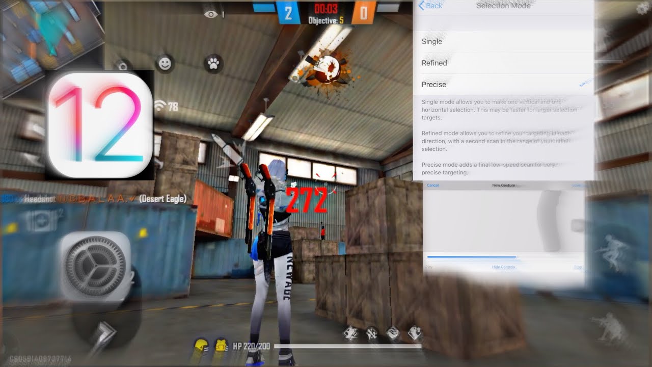 All settings for ff 🔥 IOS 12 + MACROS ( 99% headshots 🥵 ) iphone 6 plus ...