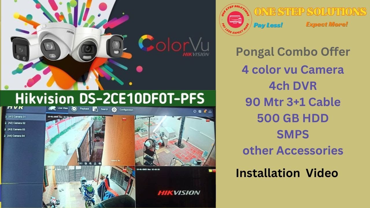 @HIKVISION ColorVu 4 Camera Combo Offer | Customer Site Installation ...