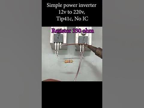 Simple power inverter 12v to 220v, Tip41c, No IC - YouTube
