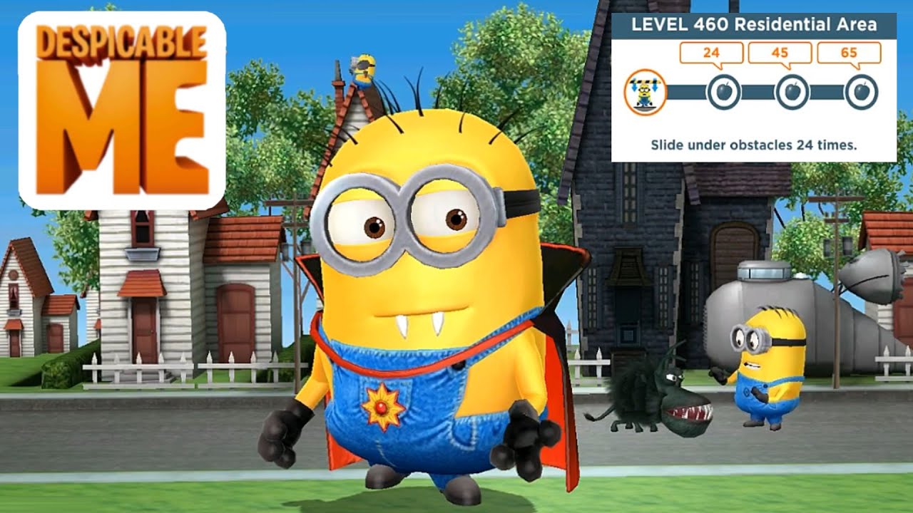 Despicable me Minion rush Vampire minion Slide under obstacles 65 times ...