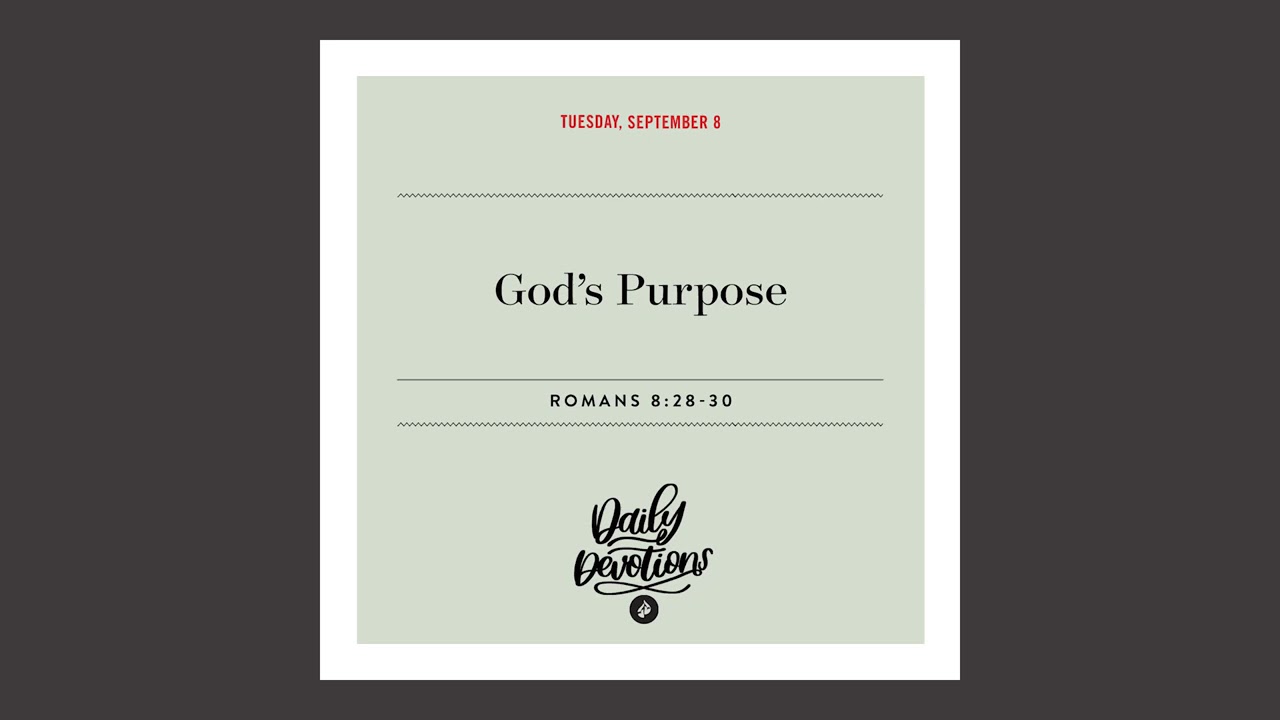 God’s Purpose – Daily Devotional - YouTube