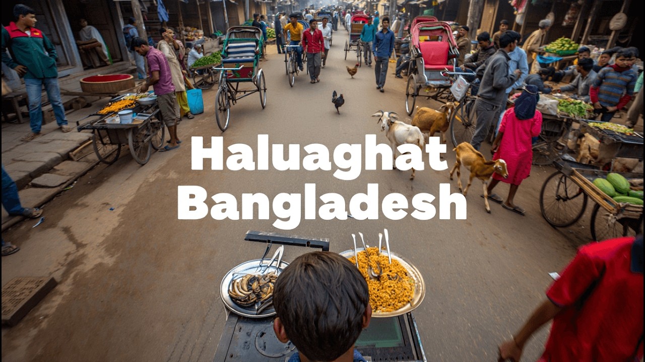 4K UNREAL Street Walk Tour in Haluaghat, Bangladesh - YouTube