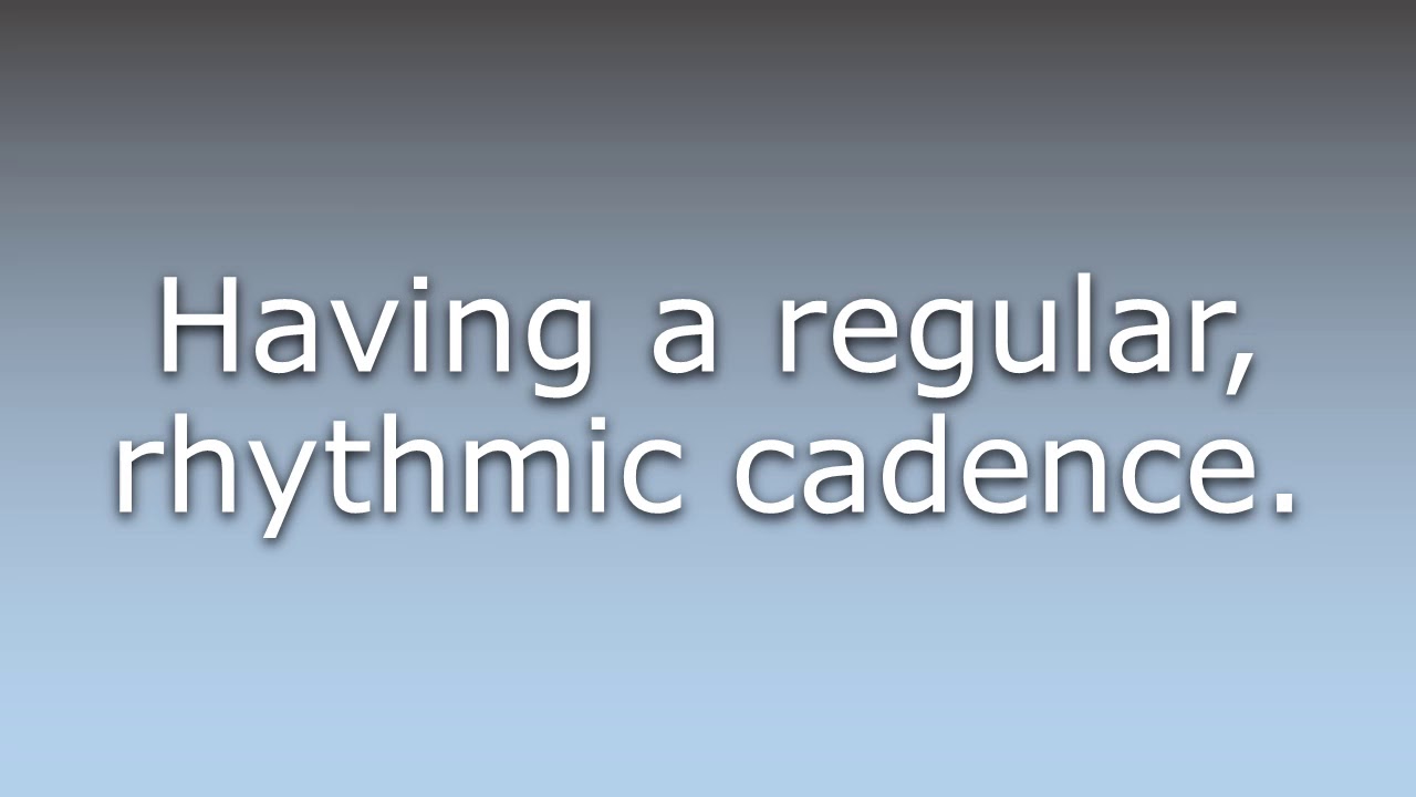 What does Cadenced mean? - YouTube