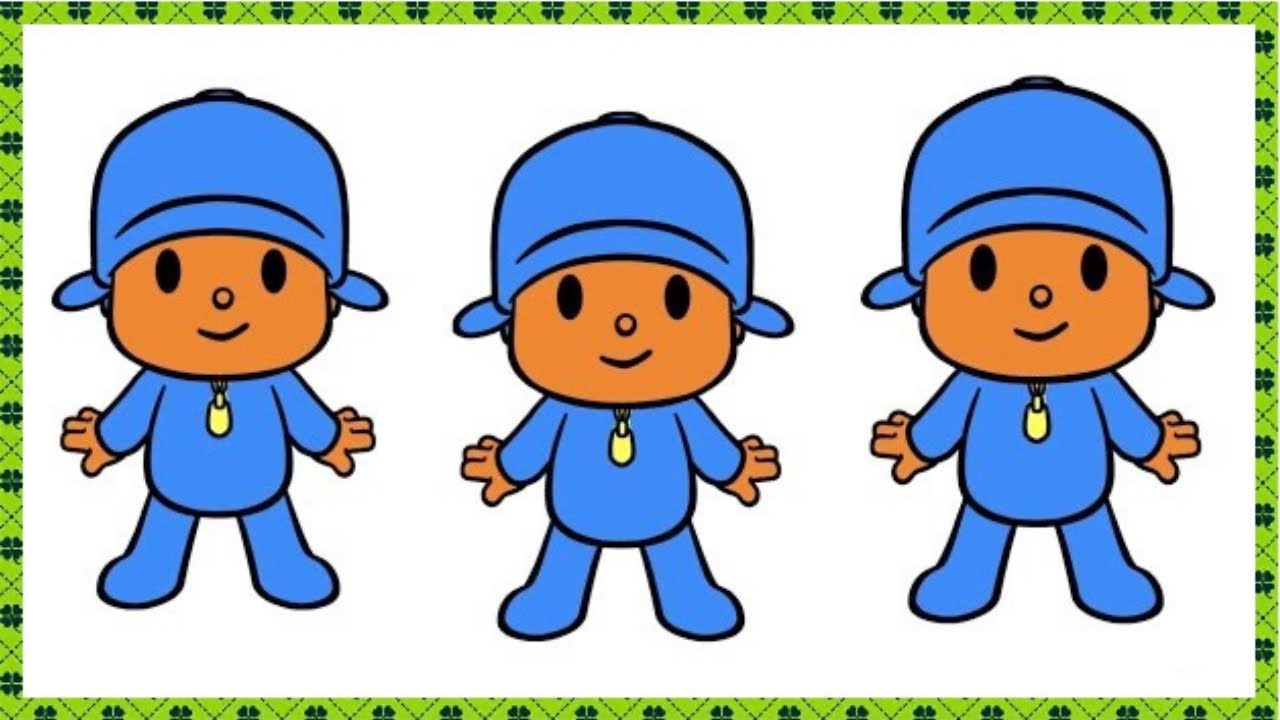 POCOYO ll Colouring POCOYO on Screen (for kids) - YouTube