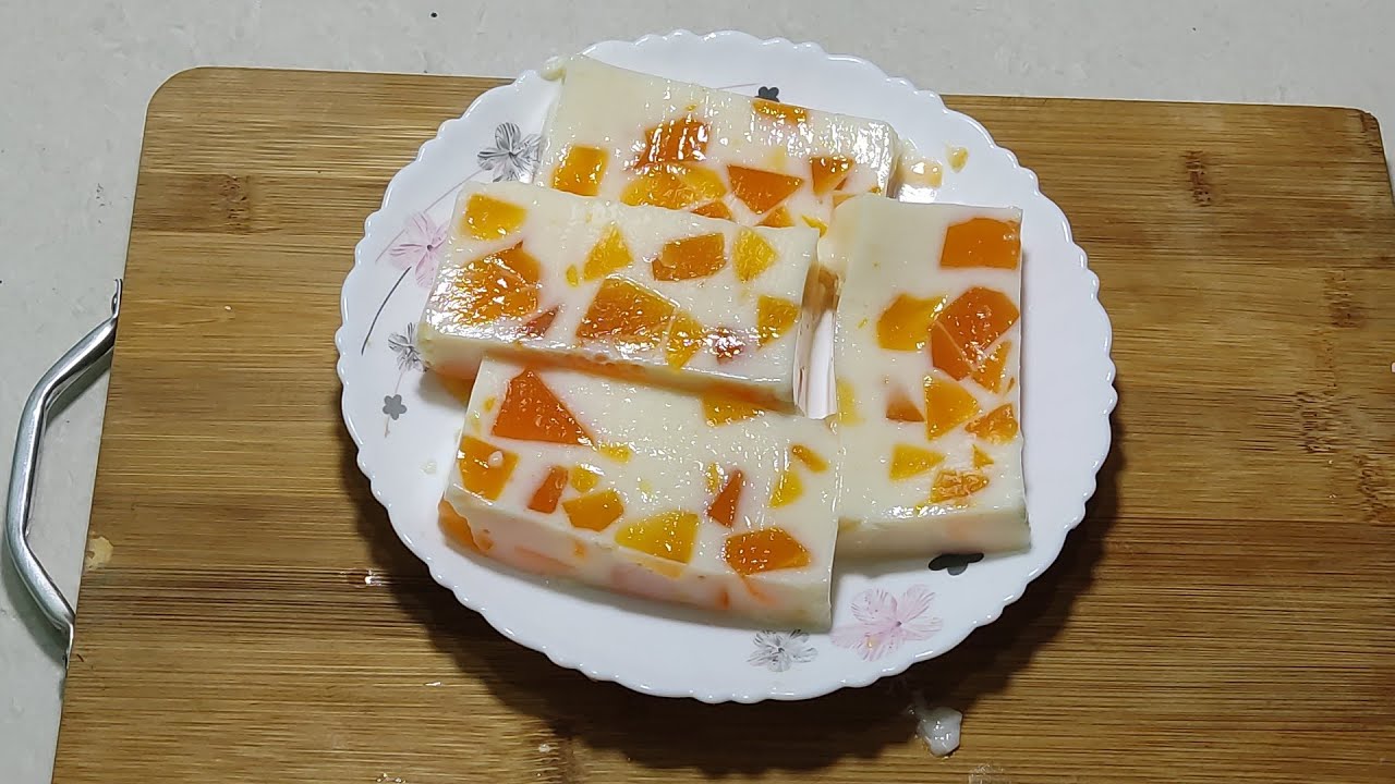 Orange jello milk pudding recipe - YouTube