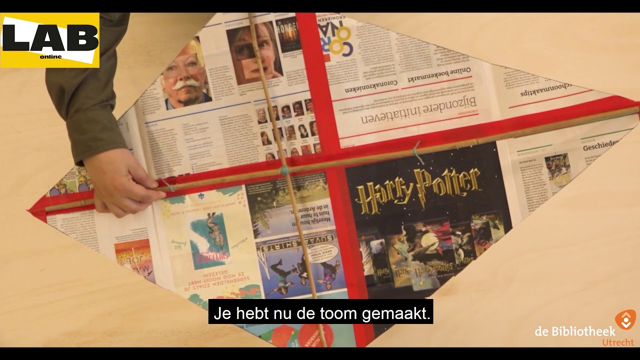 LAB Online - Maken met papier - Les 1: Vlieger - YouTube