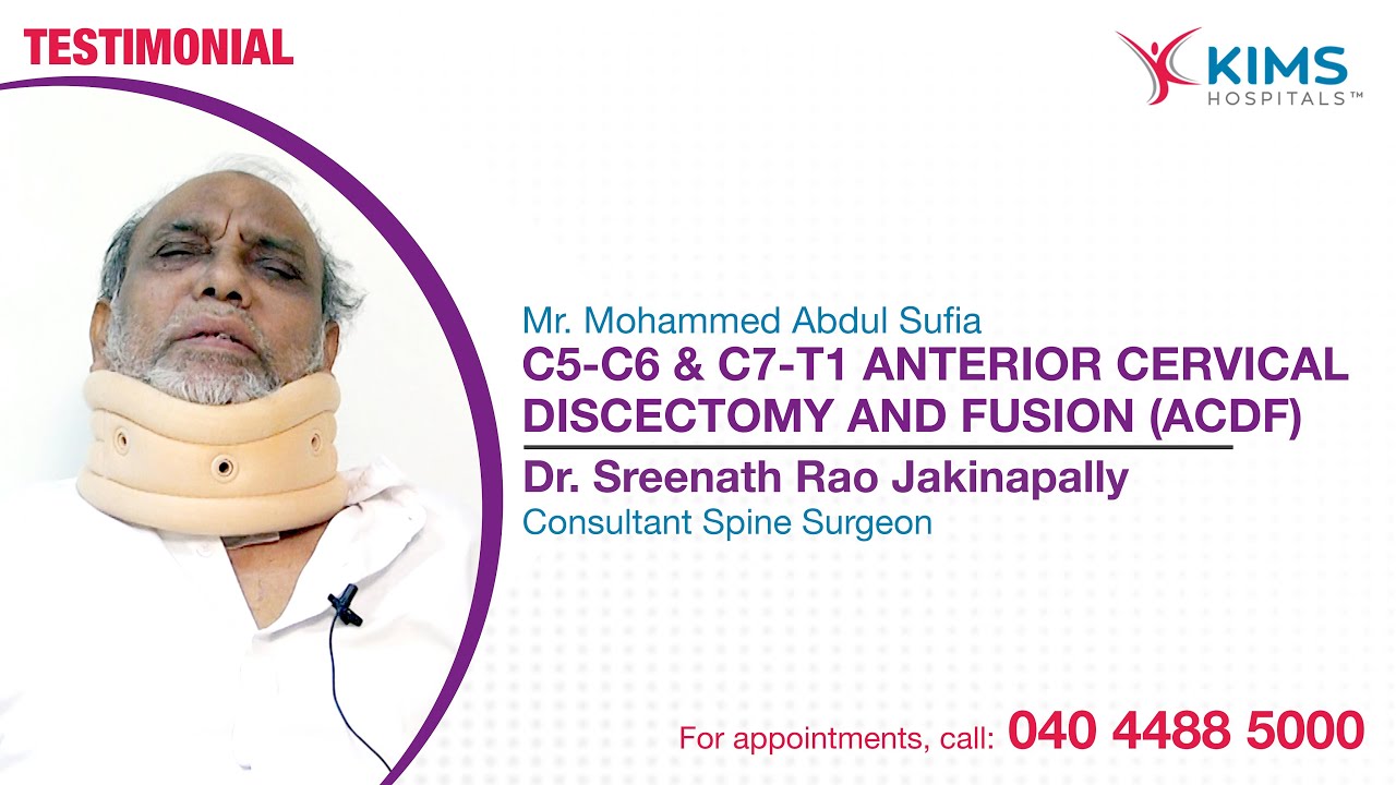 C5-C6 & C7-T1 Anterior cervical discectomy and fusion (ACDF) surgery ...