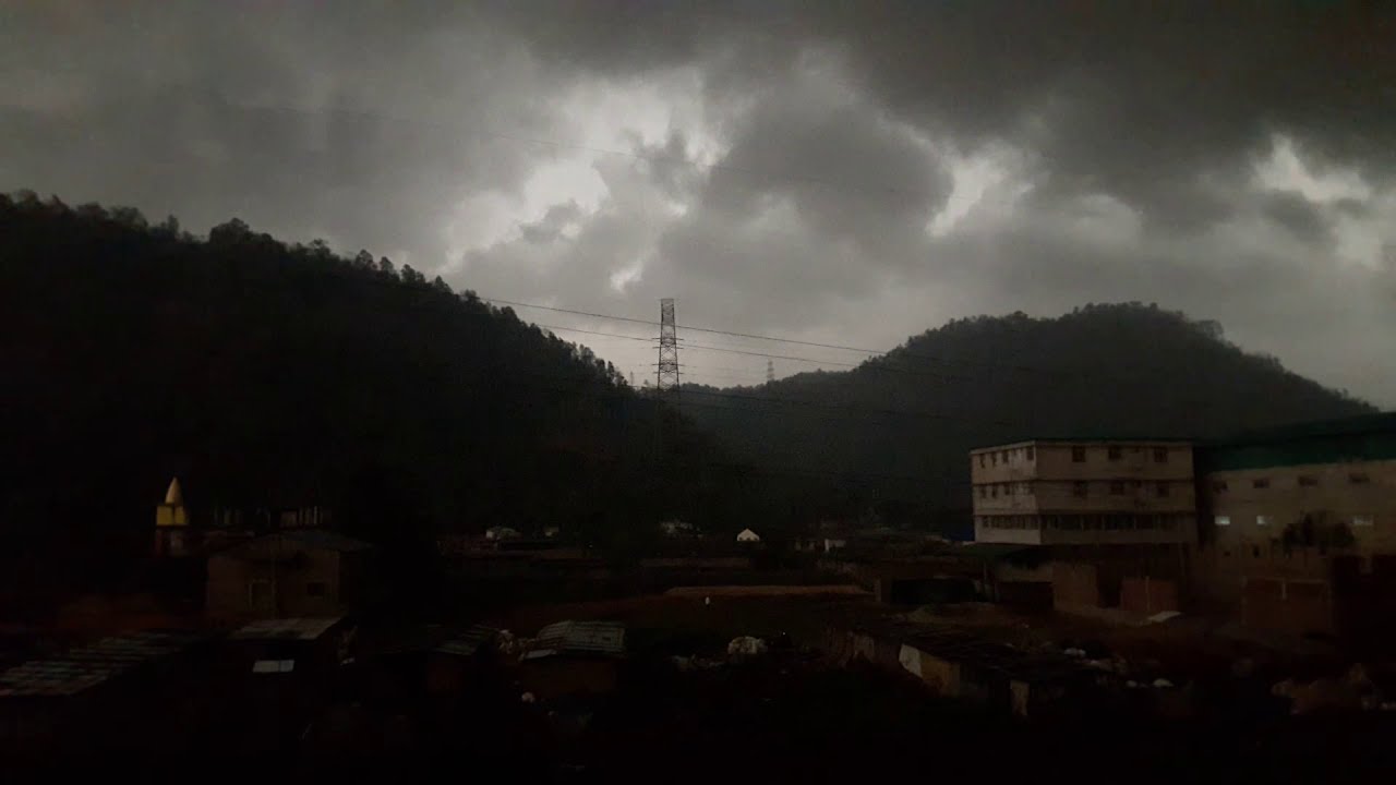 Stormy Weather Video in an afternoon through the storm window - YouTube