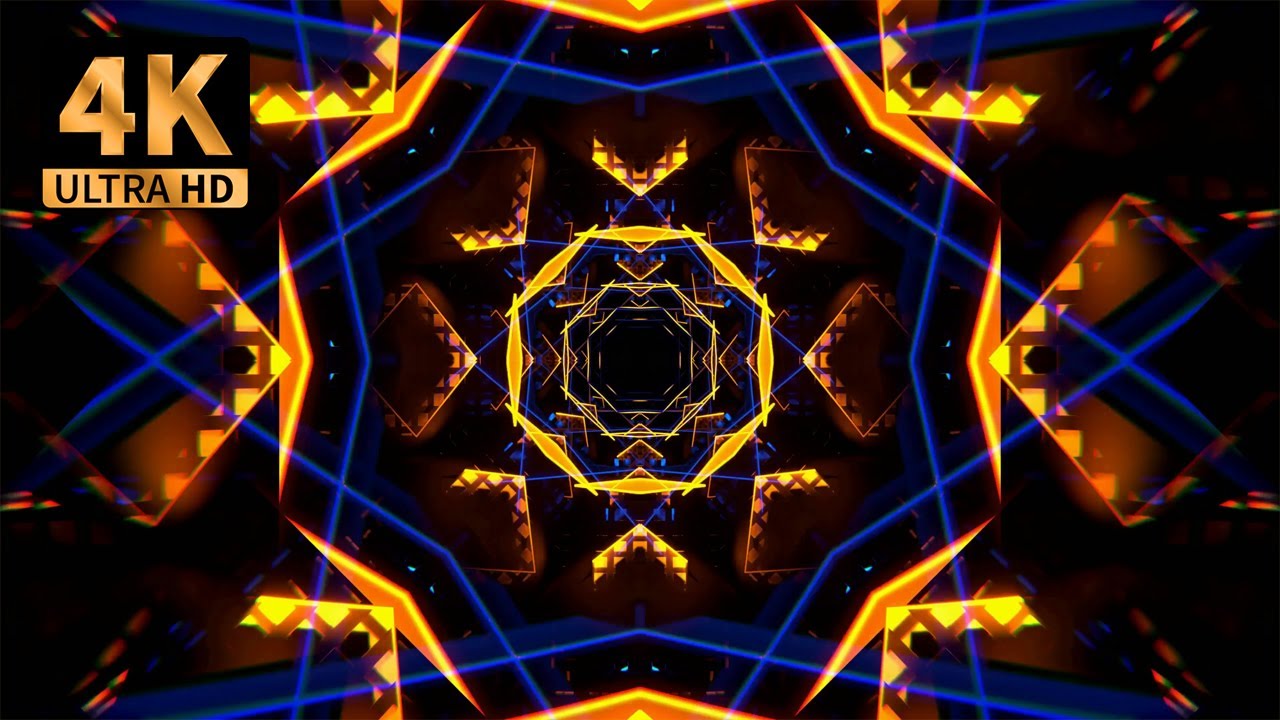 🌟 4K VJ Loop 🌟 Neon Geometric Tunnel 🌟 Techno Laser DJ Visuals 🌟 No ...