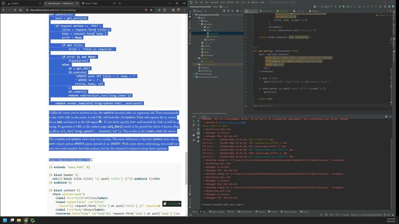 INF601 - Flask Part 3 and Miniproject 3 - YouTube