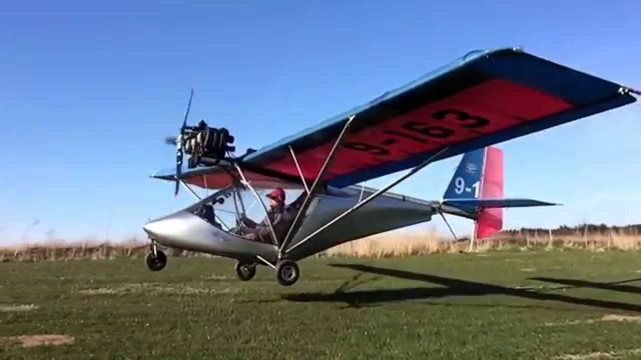 Comco ikarus c22 slow 240 fps takeoff denmark 2015 - YouTube