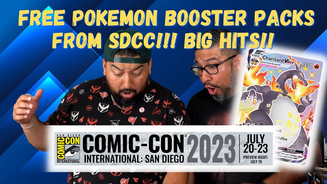 Free Pokemon Booster Packs From SDCC! Big Hit Packed! #pokemoncommunity ...