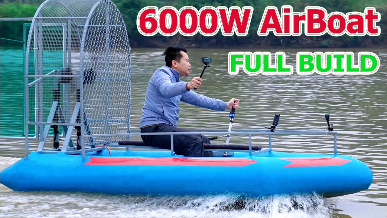 DIY 6000W Airboat using Twin Brushless Motor - YouTube