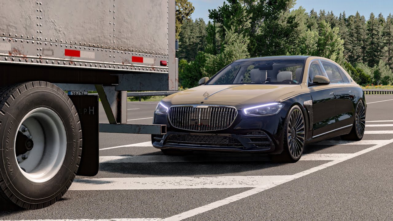 Mercedes-Benz Maybach S 680 Crush Test - BeamNG.drive - YouTube