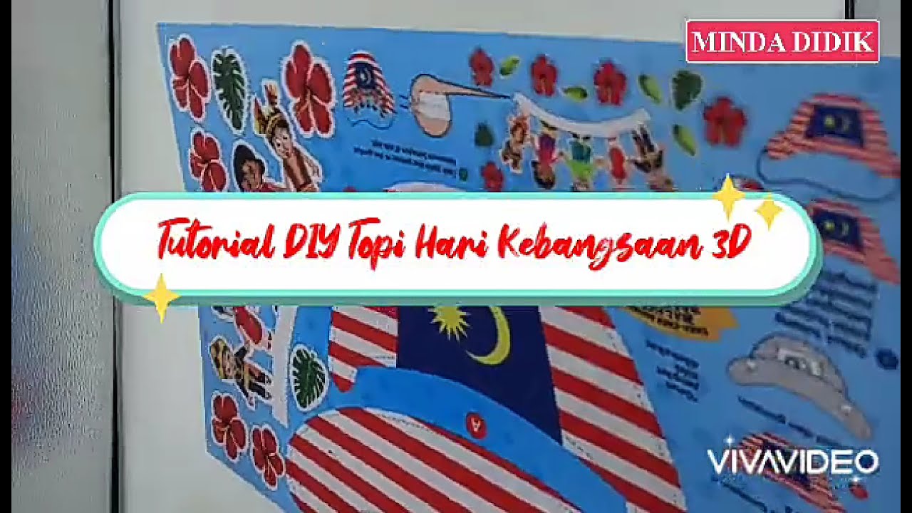 TUTORIAL DIY TOPI HARI KEBANGSAAN 3D - YouTube